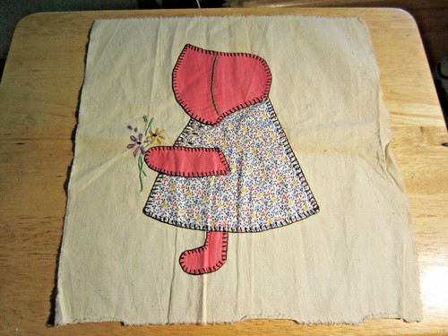 Sun Bonnet Sue & Overall Sam Vintage Centerpiece Quilt Blocks 12X12 | eBay