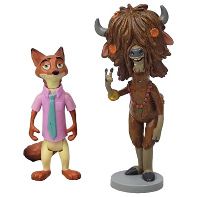Disney Zootopia Nick Wilde 2.5" & Yax 3.5" Figures | eBay