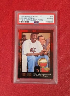 1999 UD MJ Career Collection #28 Michael Jordan Bulls NBA Card PSA 8 ...