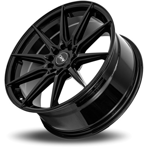 (Set of 4) DRW D19 18x8 5x105/5x4.5" +38mm Gloss Black Wheels Rims 18 ...
