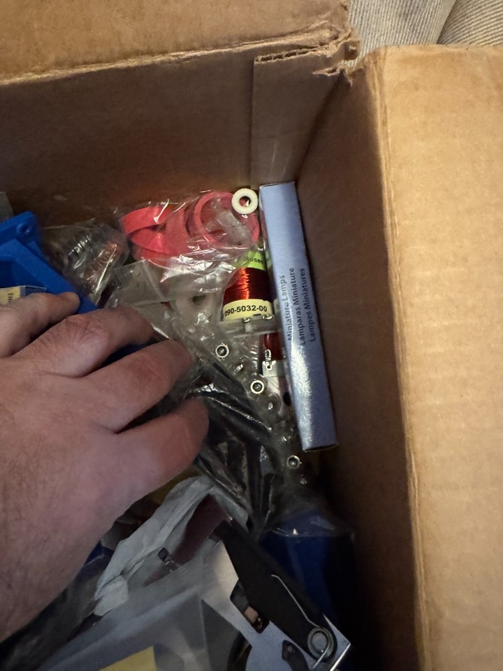Pinball Parts Lot -Rubber rings, bulbs, safecracker rope light, various ...