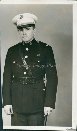 1939 Photo Lieutenant Charles Popp U.S Marine Corps Uniform Military ...