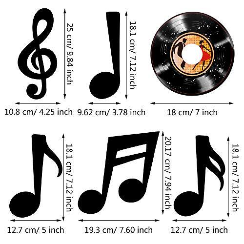 43 Pieces Music Party Decorations Music Notes Cutouts Musical Notes | eBay