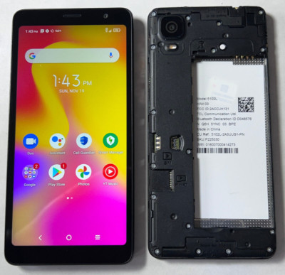 UNLOCKED TCL A30 5102O 32GB 4G LTE Smart Phone / T-Mobile h2O TELLO Red ...