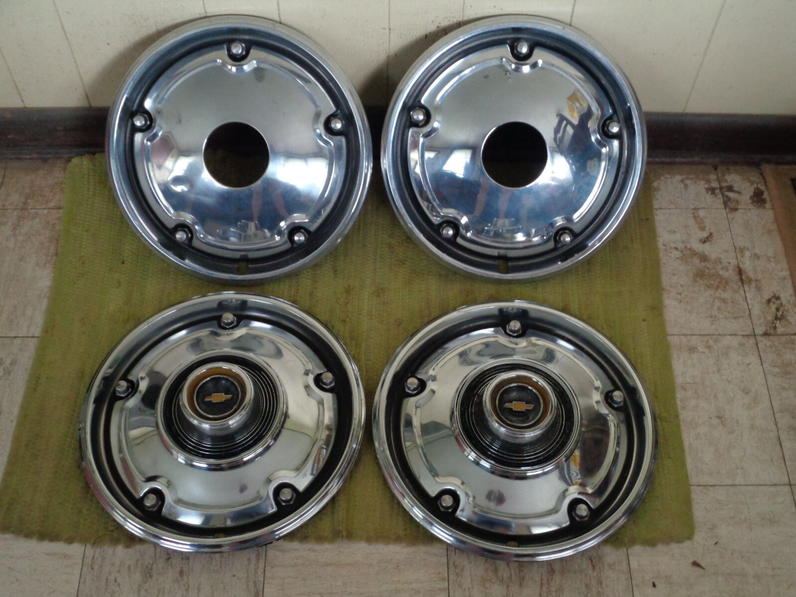 69-82 Chevy 4x4 Truck 15" HUBCAPS Set 4 K10 Truck Blazer Suburban 1969 ...