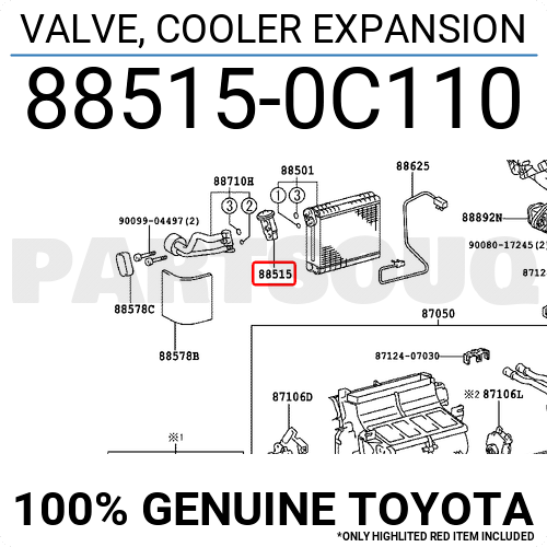 885150C110 Genuine Toyota VALVE, COOLER EXPANSION 88515-0C110 | eBay