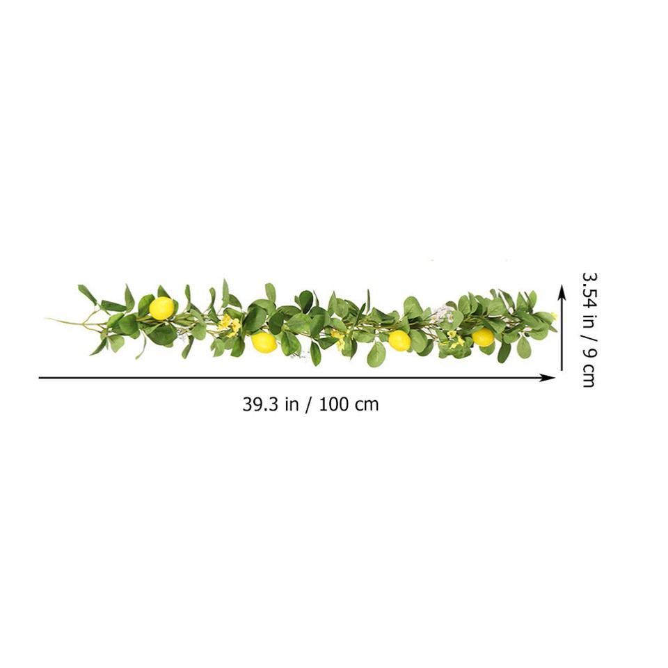 hanging lemon summer fruit garland botanical decor Fake Leaf Vine ...