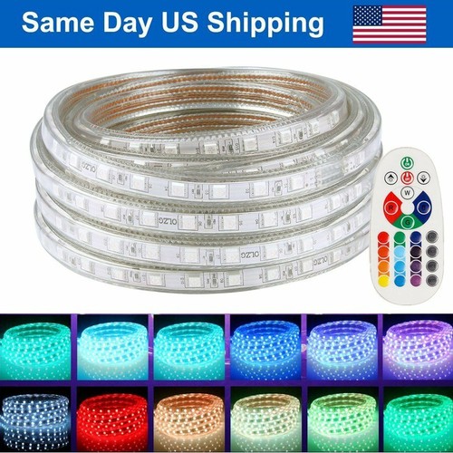 Waterproof RGB 20-50FT 5050 SMD LED Strip Rope Lights LED Lighting With ...