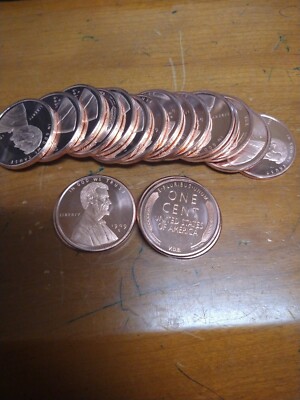 COPPER BULLION ROUND- 1 OUNCE- 1909s Cent design- LOT OF (20) .999 ...