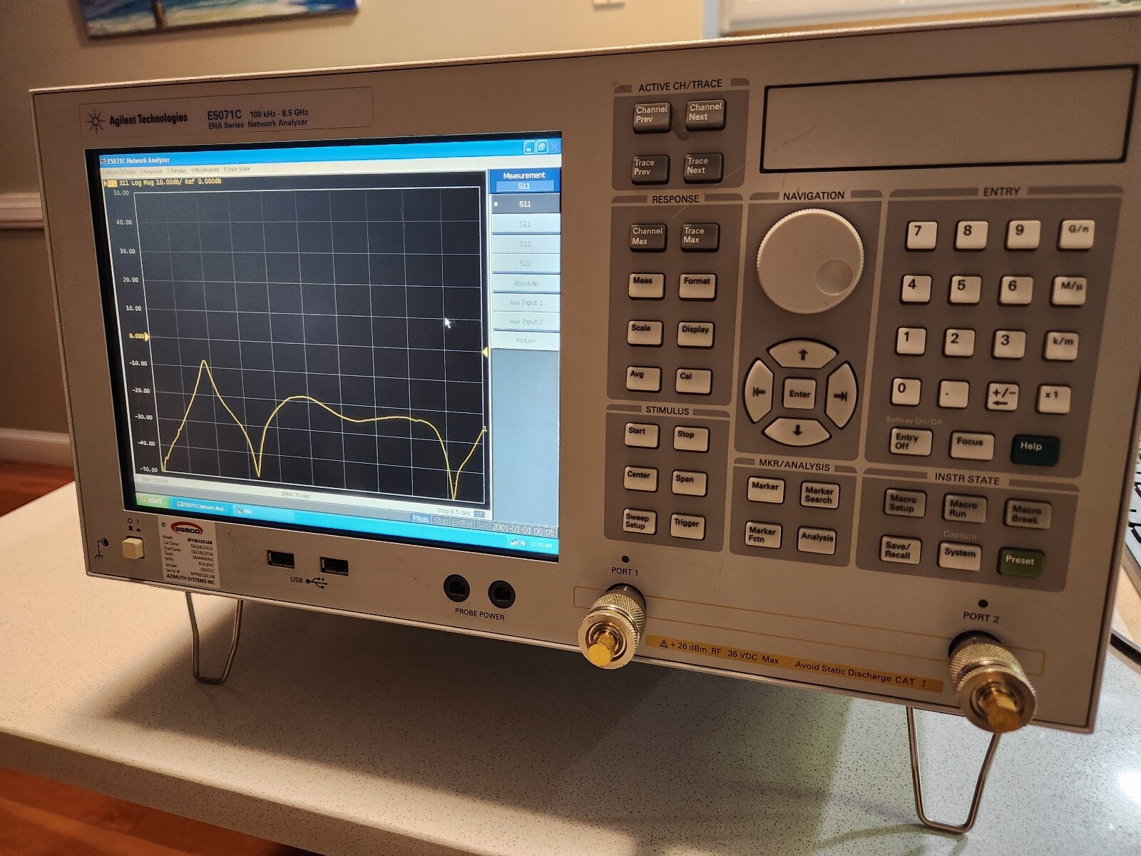 Agilent Keysight E5071C Network Analyzer 100kHz-8.5GHz 2-port | eBay