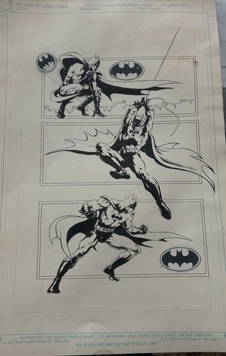 Batman Splash Page /Original Drawing Possibly From 1982 DC Comic Guide ...