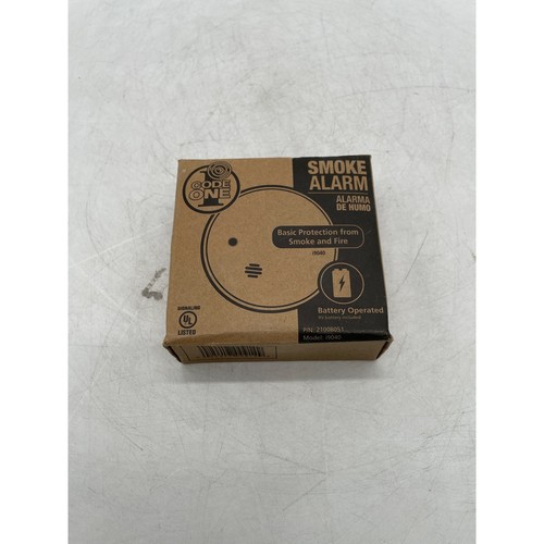 Code One Smoke Alarm Battery Operated Fire Detector Safety Alert Sensor ...