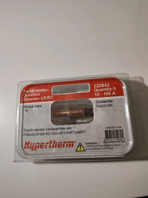 Hypertherm Powermax 85 Electrodes 220842 by Hypertherm | eBay