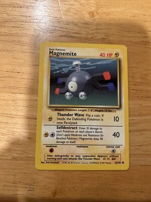 Pokémon TCG Magnemite Base Set 53/102 Regular Unlimited Common | eBay