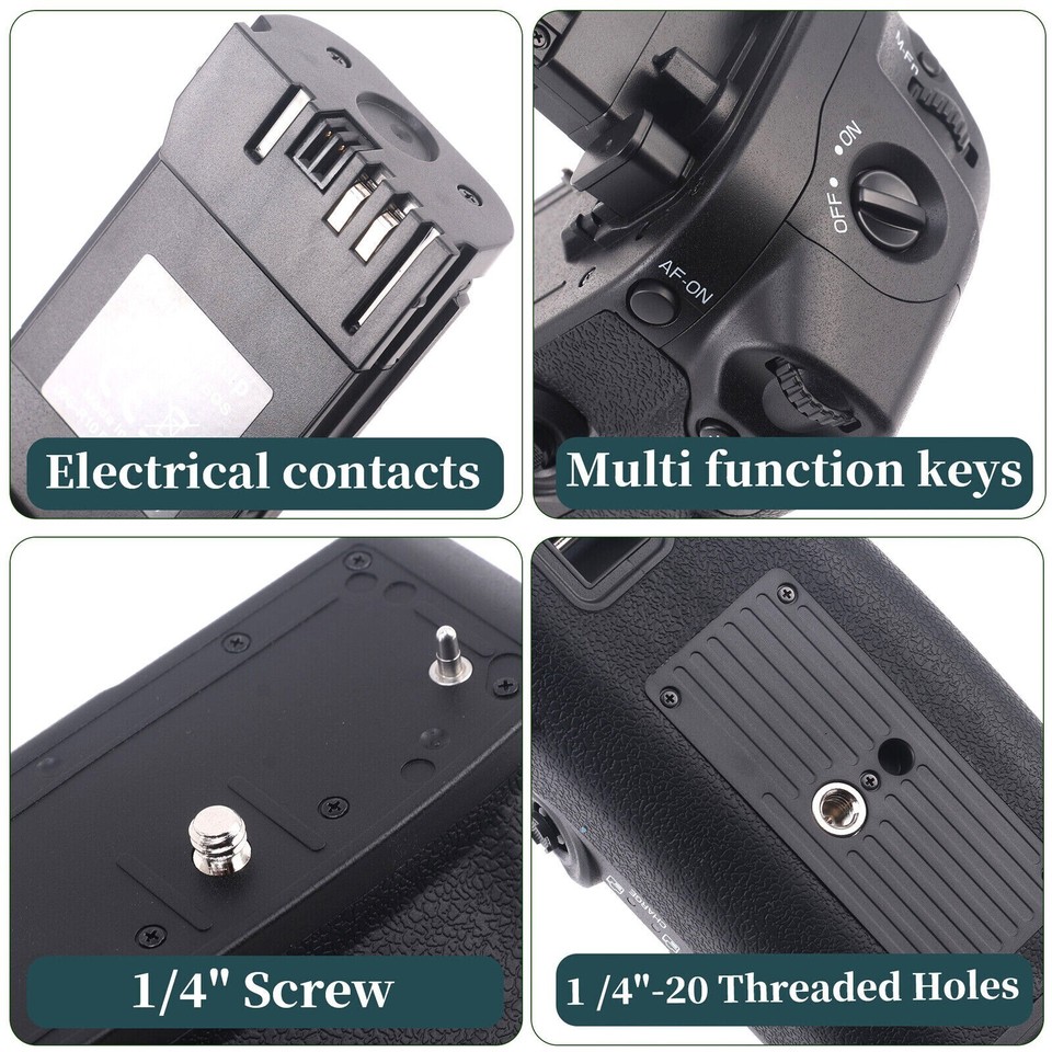 BG-R10 Battery Grip Replacement for Canon EOS R5, R5C, R6 + 4 LP-E6NH ...