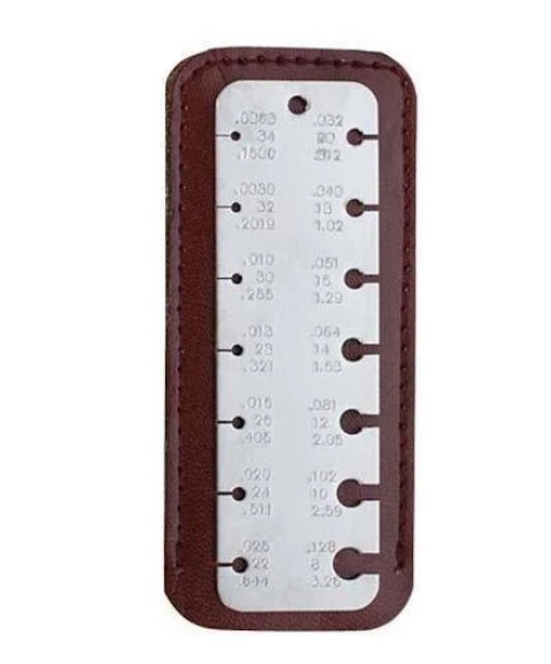 Pocket Wire Gauge Measuring Tool Wire/Sheet 34 thru 8 AWG Millimeters ...