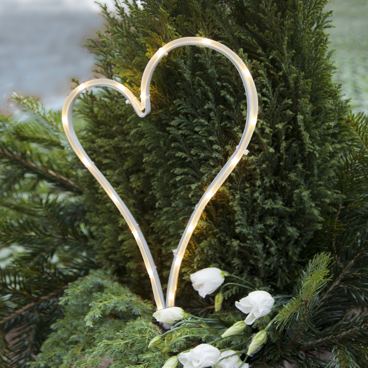 LED Grableuchte weiß Batterie-betrieben mit TIMER Outdoor Grab-Licht ...