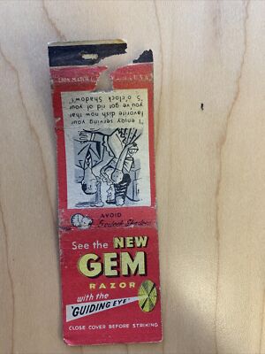Matchbook Cover-Gem Razor | eBay