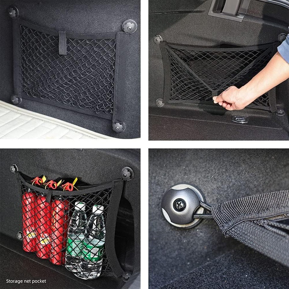 2 Pack Large Cargo Net for Trunk RV Boats Storage Mesh Pocket Net with ...