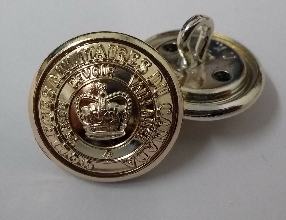 Genuine Canadian RMC CMR Military College 19mm Large Dress Buttons ...
