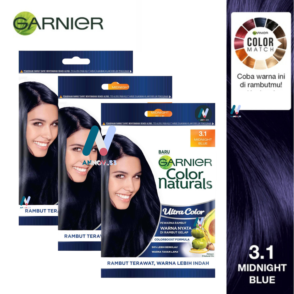 Midnight Blue Hair Color