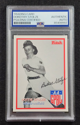 DORTHY DOTTIE STOLZE Signed Fritsch Baseball Card-GPBL-A LEAGUE OF ...