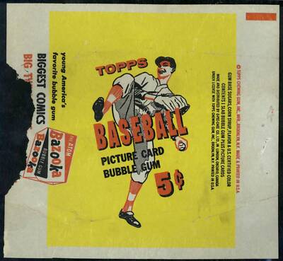 1956 Topps Baseball 5 Cent Wax Pack Wrapper Rare Orange Bar Variant | eBay