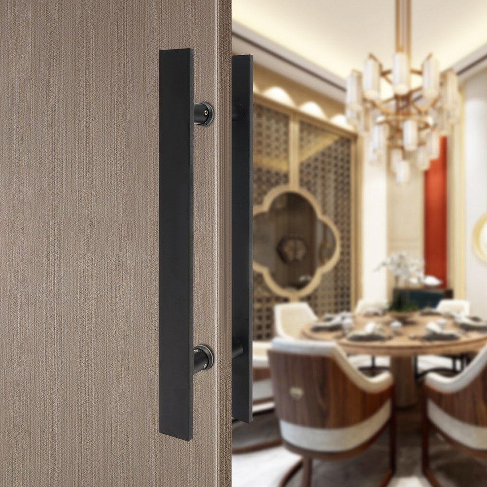 Commercial Door Handle Pair Pull Push Sliding Barn Double Sided Door ...