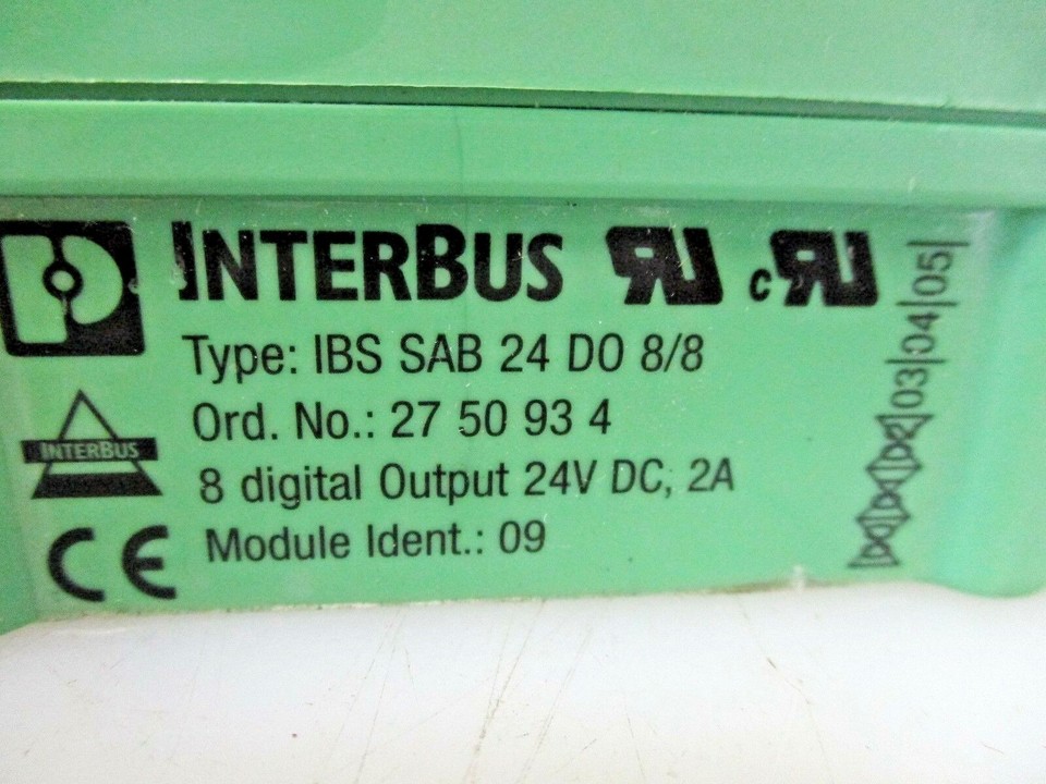 PHOENIX IBS 8 DIGITAL OUTPUT 24V DC,2A MODULE IBS SAB 24 D0 8/8 | eBay