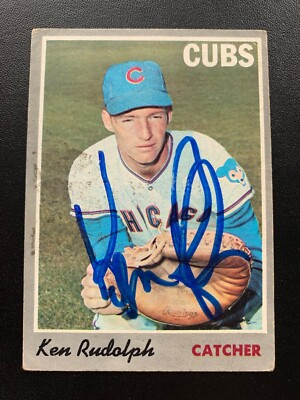 Ken Rudolph Signed 1970 Topps #46 Rookie Card Chicago Cubs Autograph ...