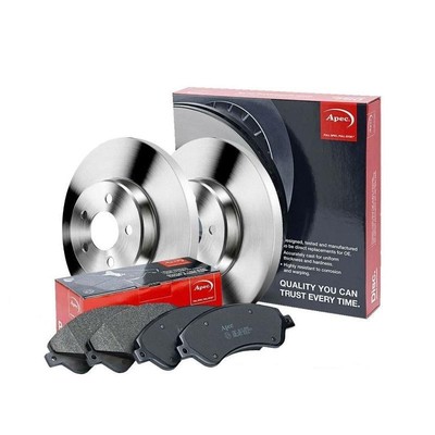 APEC BLUE Rear Brake Disc and Pad Set for Fiat Tipo 1.6 March 2016 to ...