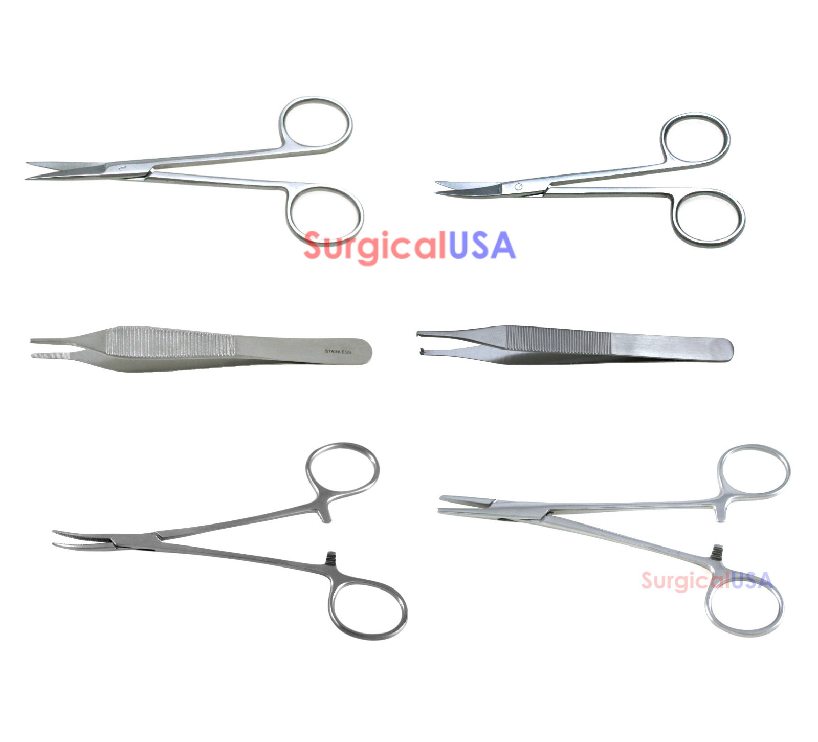 Kit of 6 Laceration Tray Instruments Surgical Dental Suture Supplies | eBay