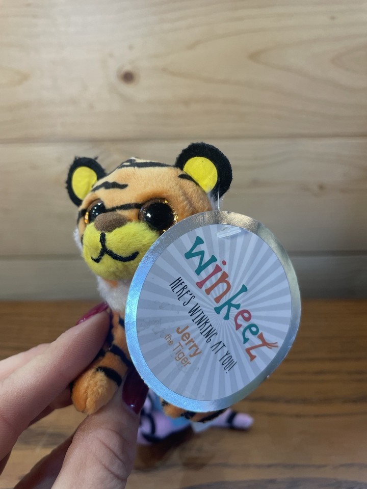 2 Winkeez MVP z PLUSH 4" Miniature Mini Tiger BACKPACK CLIP On Plush ...