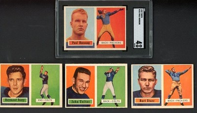 1957 TOPPS FOOTBALL COMPLETE SET EX+/EX-MT UNITAS HORNUNG GRADED 537567 ...
