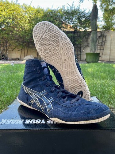 ASICS EX-EO Men's Wrestling Shoes Size 11 Navy Blue and Silver | eBay