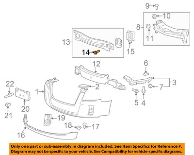 GM OEM 10-17 Equinox Bumper Components-Impact Bar Bolt 11561828 | eBay