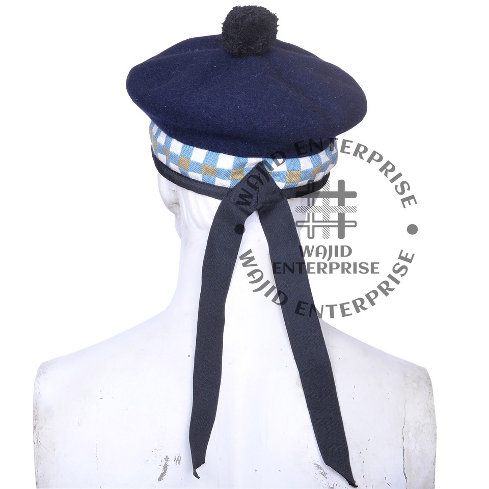 Scottish Military Piper Bonnet Beret Balmoral Army Caps Scotts Hat ...