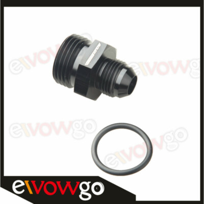 Black AN-8 AN8 Male Flare To AN-12 AN12 Straight Cut O-Ring Adapter ...