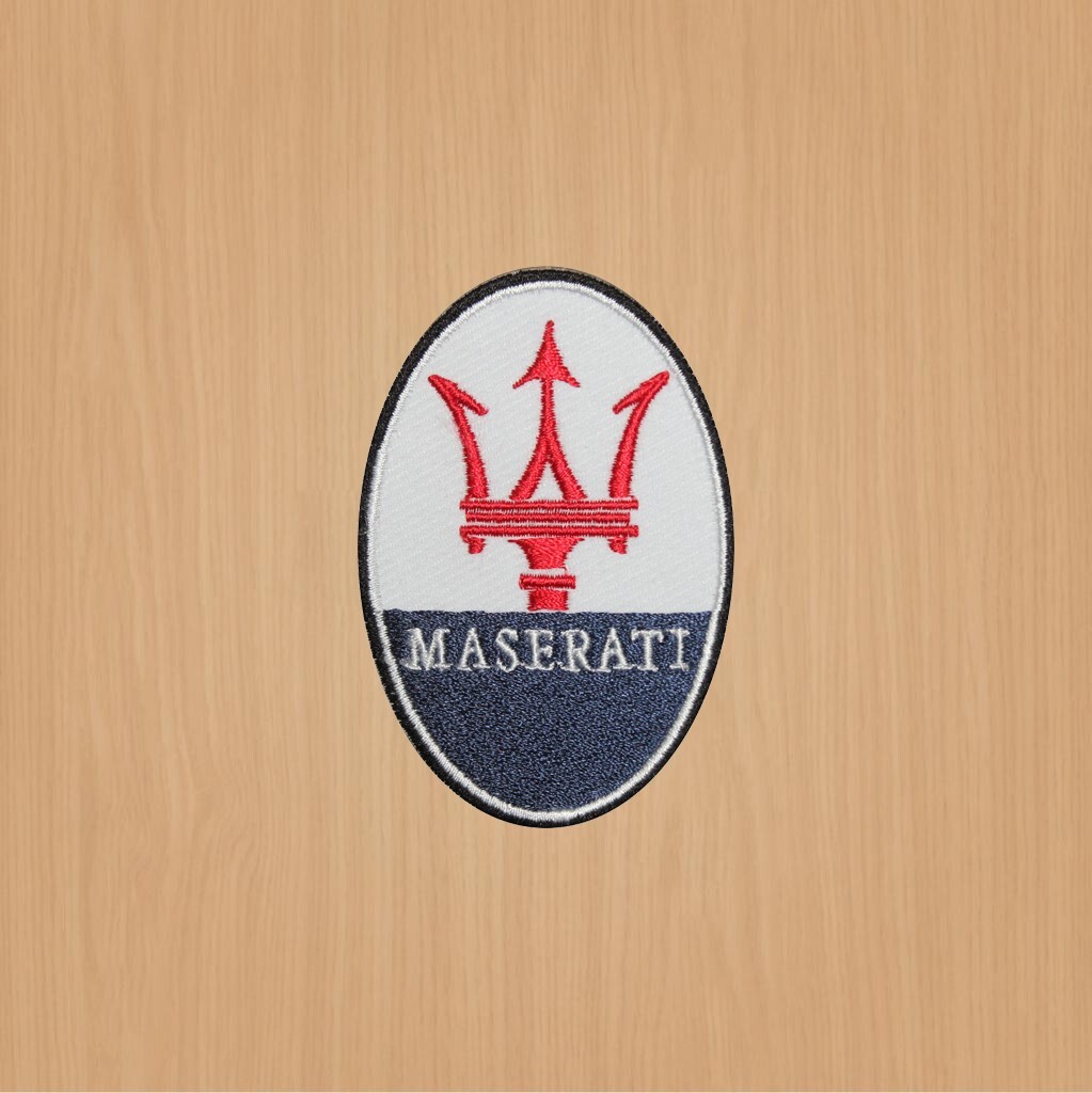 embroidery Iron on patch, sew on patch, Maserati patch, racing patch 7.5x5cm | eBay