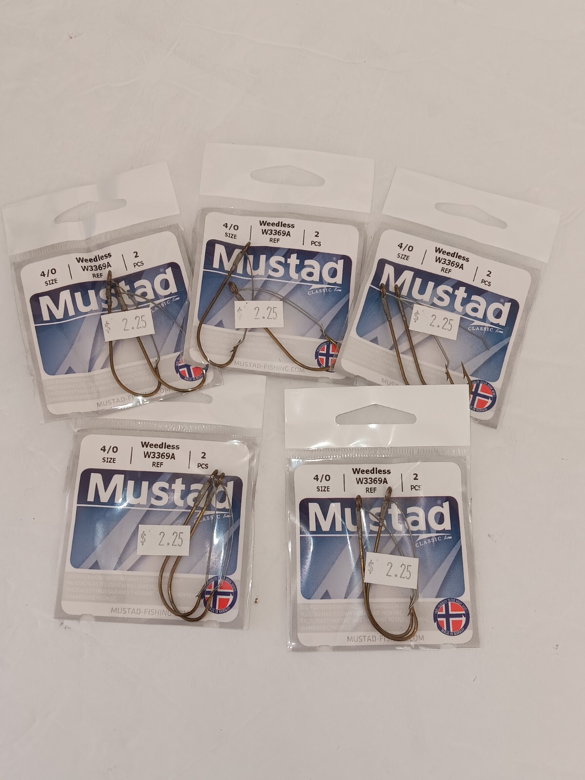 fish hooks (5) Mustad Weedless W3369A 4/0 REF 2 Pack Brand New!!! | eBay