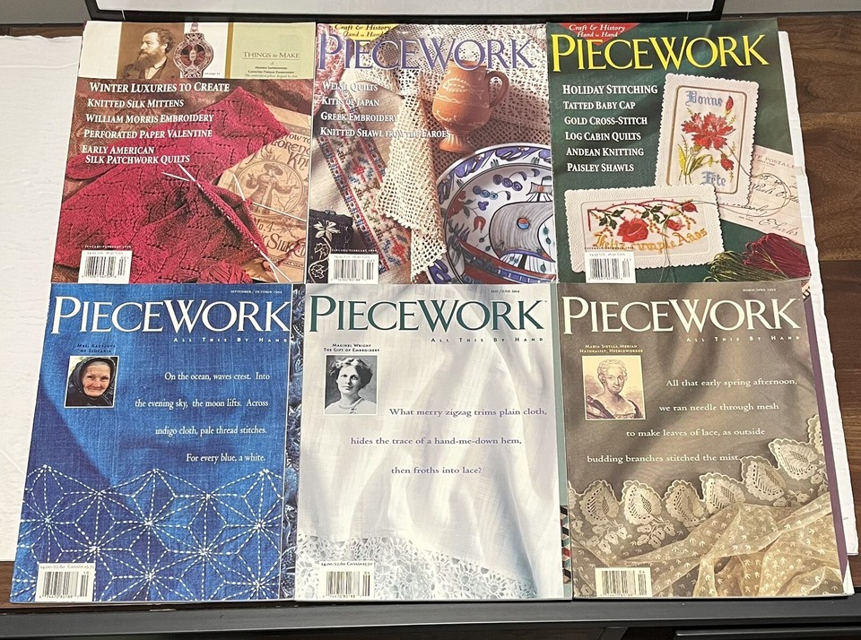 Sew Beautiful Piecework Embroidery Magazine Lot Of 20 Patterns Included ...