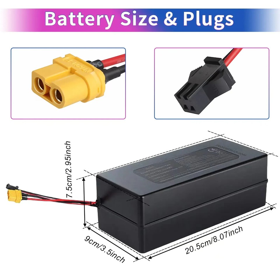 Jetson Bolt Pro HA103 Electric Bike Ebike Battery 36v 10AH 2 wire ...