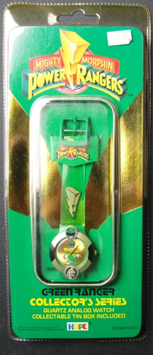 Vintage 1994 Hope Childs "GREEN POWER RANGER" Watch In Collectors Tin ...