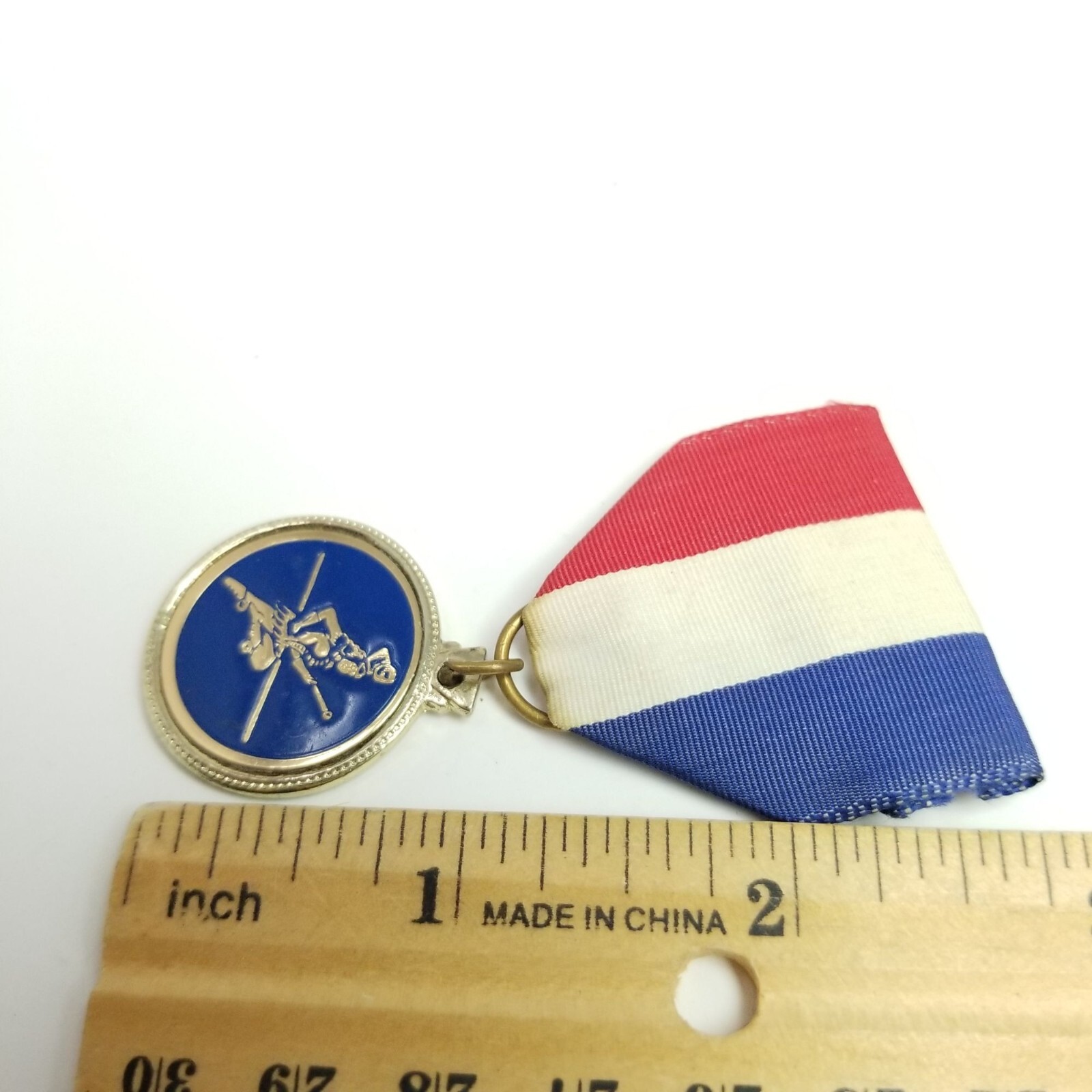 Vintage Baton Twirling Marching Band Ribbon Brooch, P… - Gem