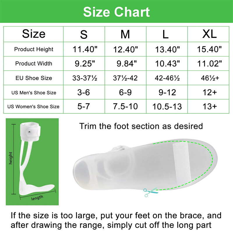 Drop Foot Brace AFO Leaf Spring Splint, Ankle Stabilization Orthosis ...