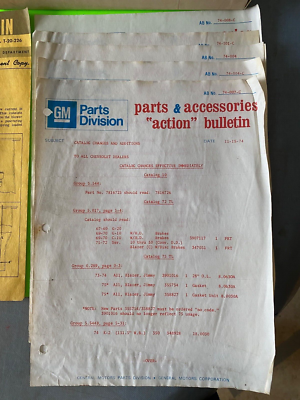 GMC parts bulletin. five leafs, 1974. No date. Item: 21642 | eBay