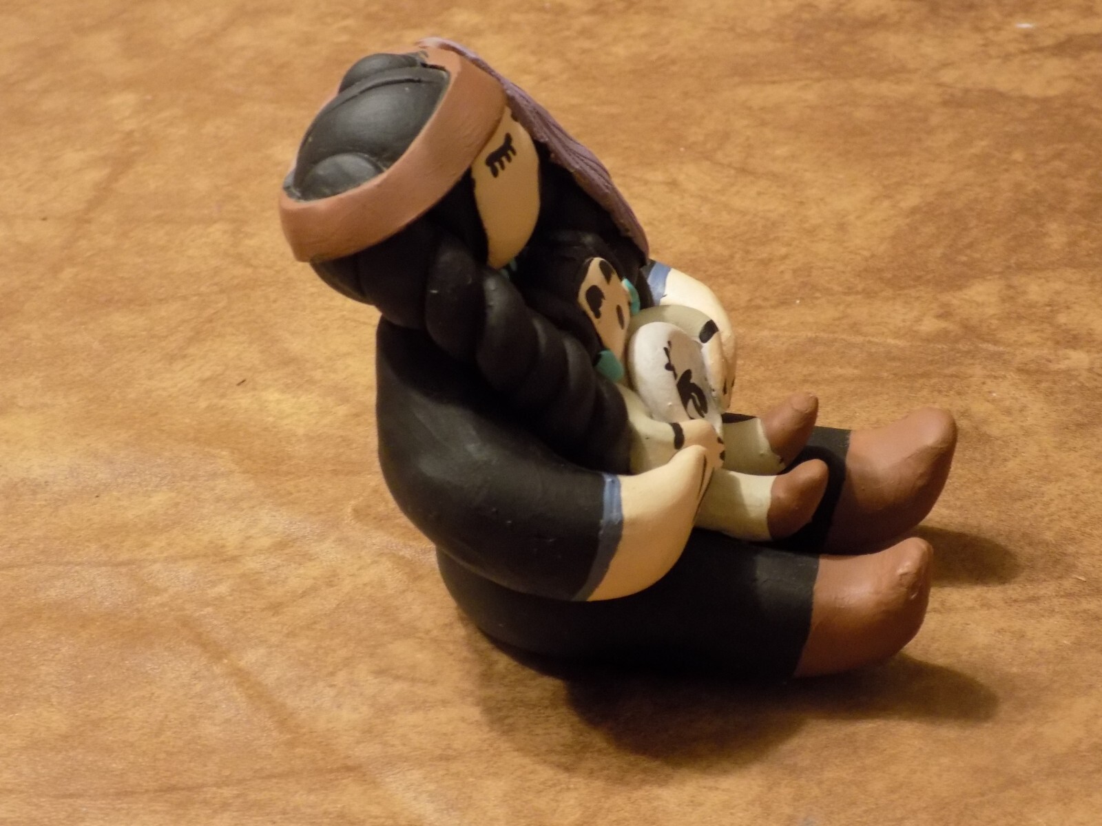 Mother & Child Storyteller Pottery Figurine by New Mexico Potter Jeri ...