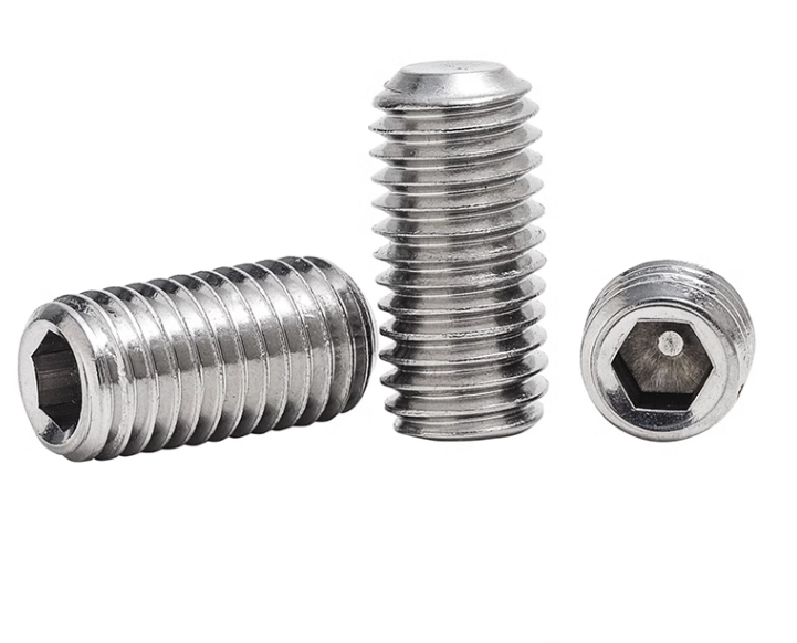 M10 1mm Set Screws Fine Tooth SUS304 Steel Hex Socket Flat End Machine ...