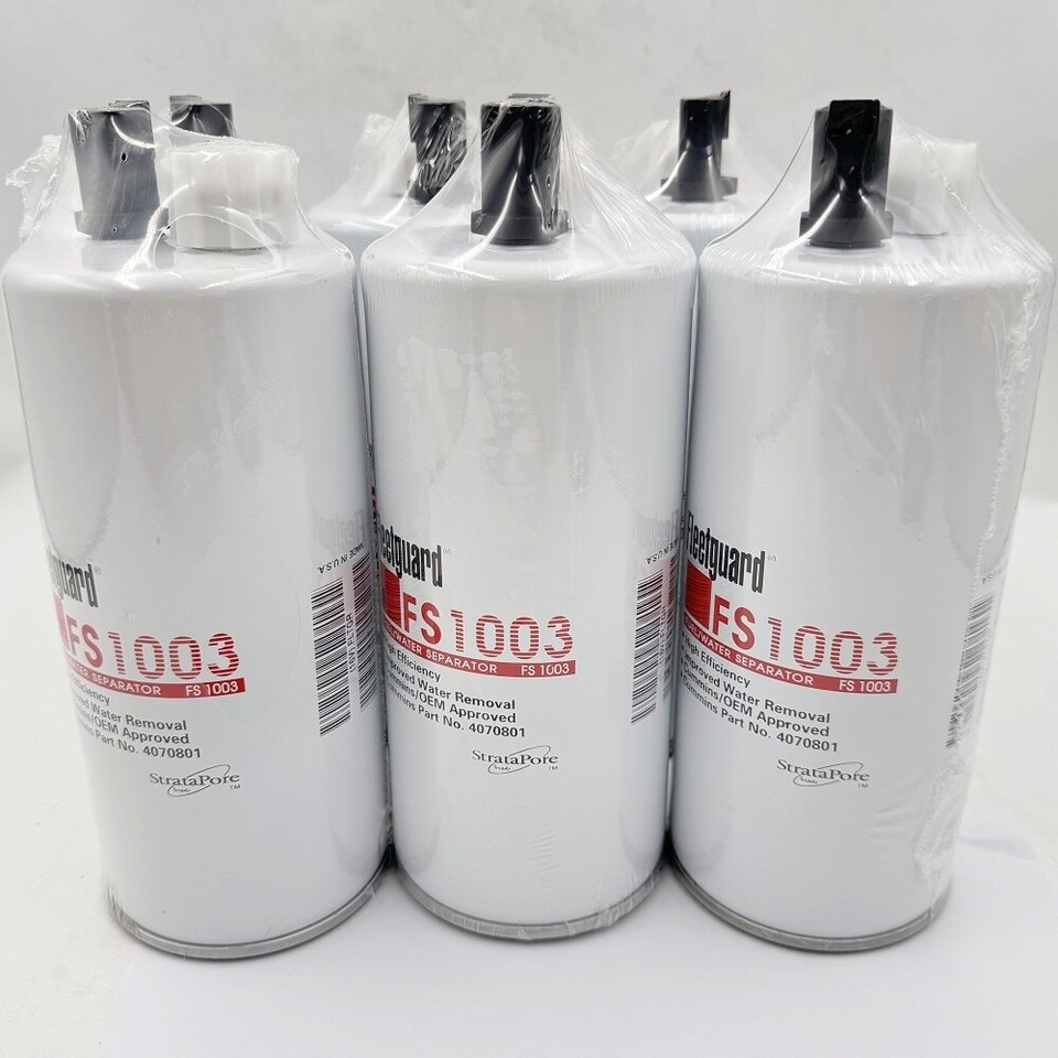 6PCS New FleetGuard FS1003 Fuel Filter with Water Separator Part Number ...