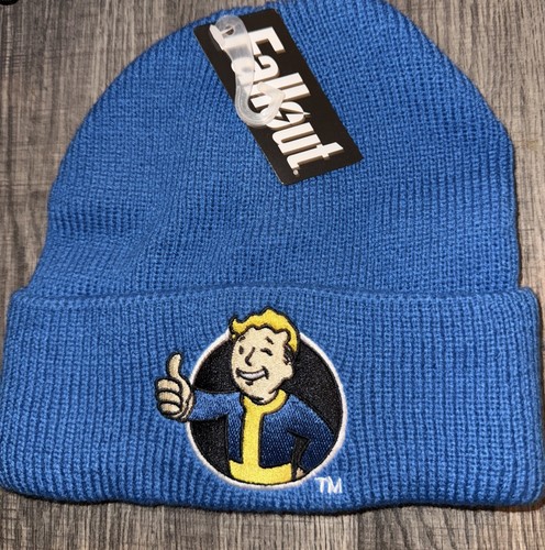 Fallout Vault Boy Blue Beanie Hat Cap Valt Dweller Officially Licensed ...